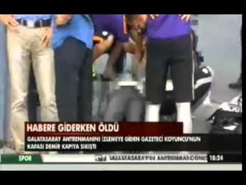 Sabah Gazetesi Foto Muhabiri Erkan Koyuncunun  Florya Metin Oktay Tesislerinde Kafası  Demir Kapıya