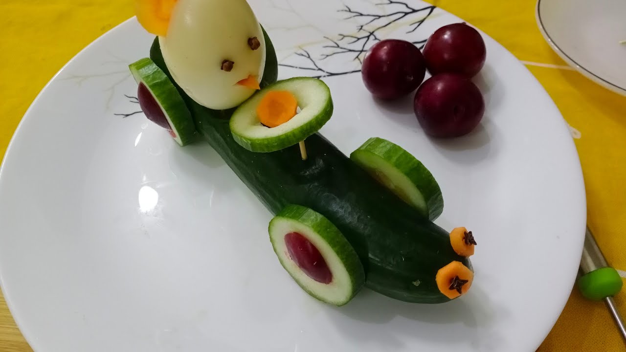 Making a car from vegetables | Carving - YouTube
