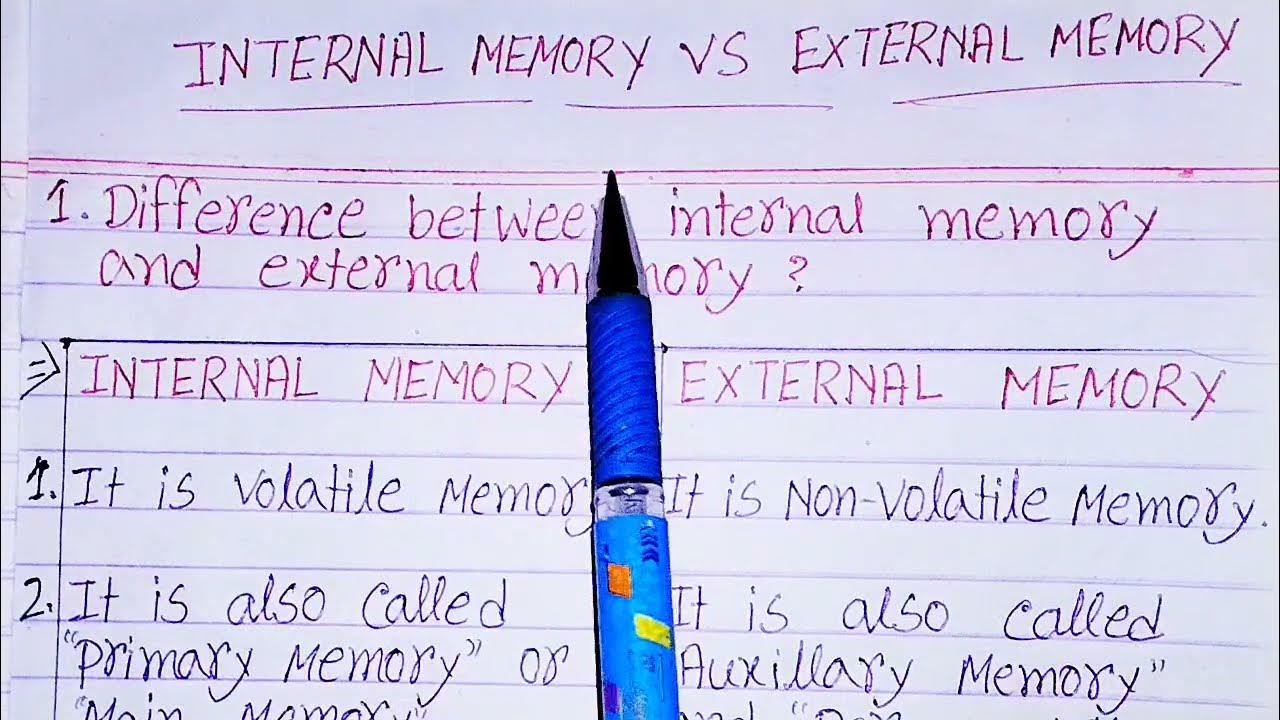 Internal memory vs external memory|difference between internal memory and external memory in ...