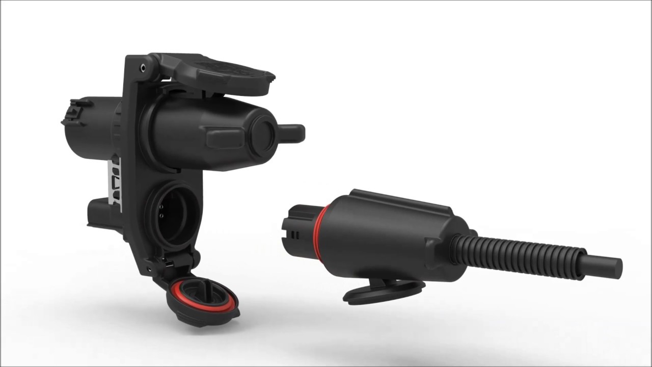 7-pin +12-pin Kombo-Steckdose - SAE J2863 + SAE J3008 - ERICH JAEGER - YouTube