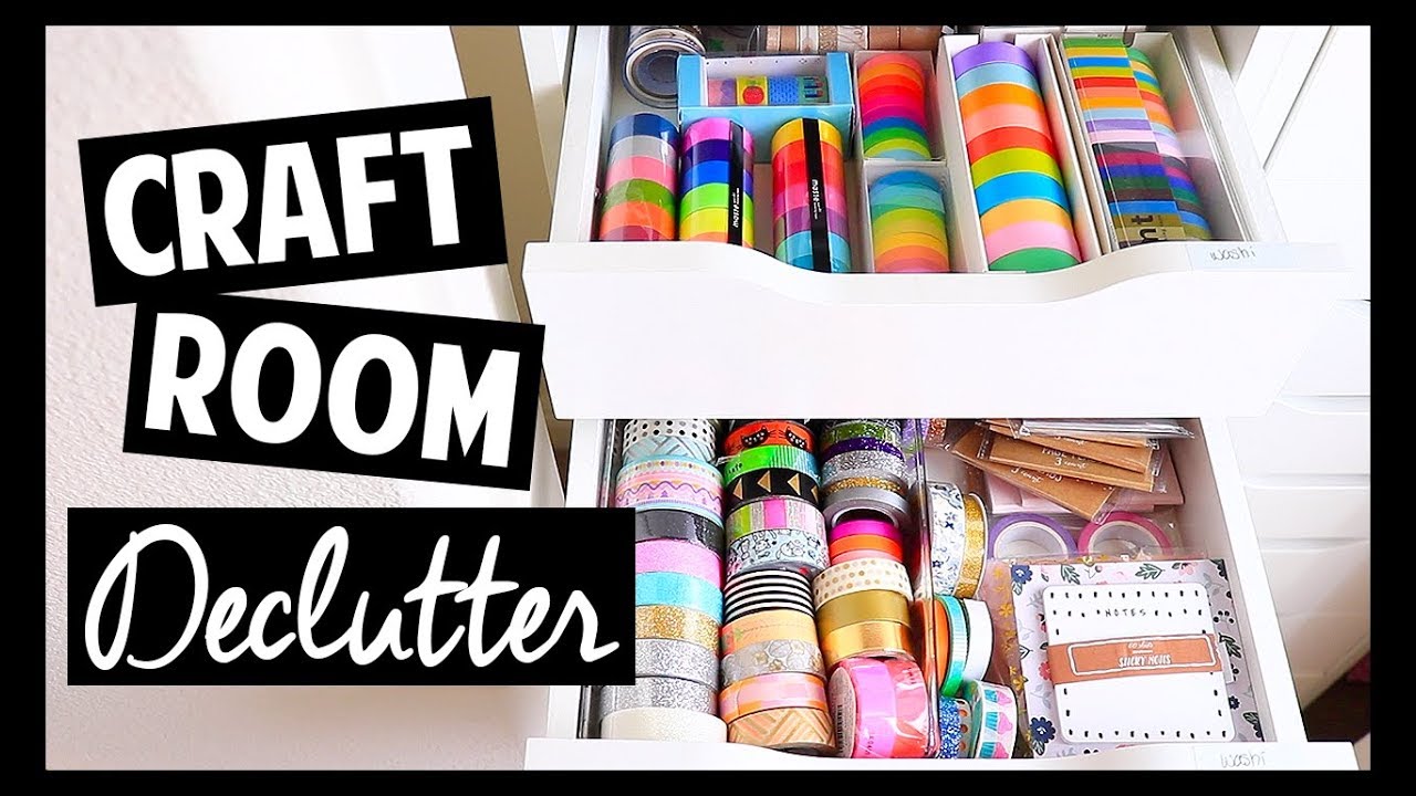 Craft Room Declutter // Planner Room! - YouTube