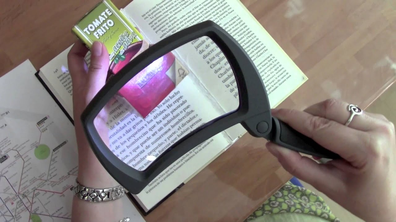 Lupa Rectangle Lighted MagniFold™ - MJ-50 Carson Optical - YouTube