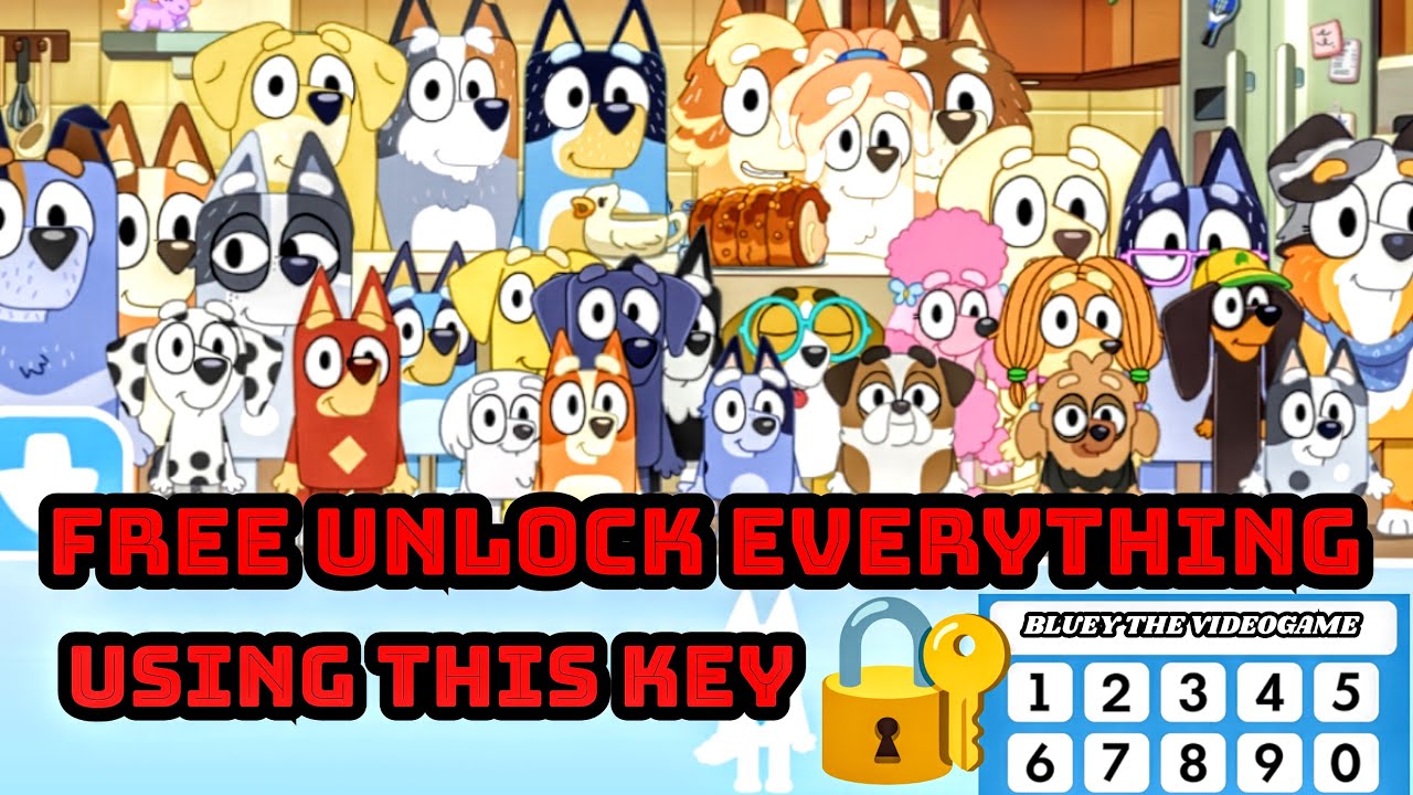 Bluey The Videogame Free Unlock Everything Using This Key Bluey Lets ...