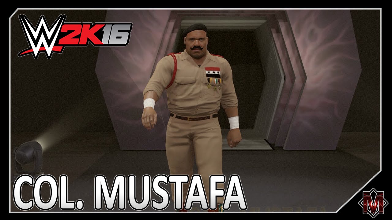 WWE 2K16 - Col. Mustafa: Entrance + Gameplay - YouTube