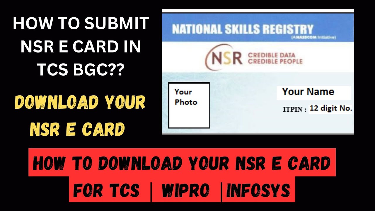 how to submit NSR E Card in TCS BGC | NSR E CARD HOW TO DOWNLOAD |NSR E CARD TCS |TCS NSR E CARD ...
