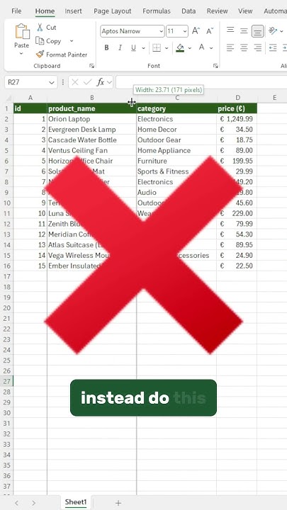 Don’t manually adjust column sizes in Excel💡Use this simple shortcut! #exceltips #shorts - YouTube