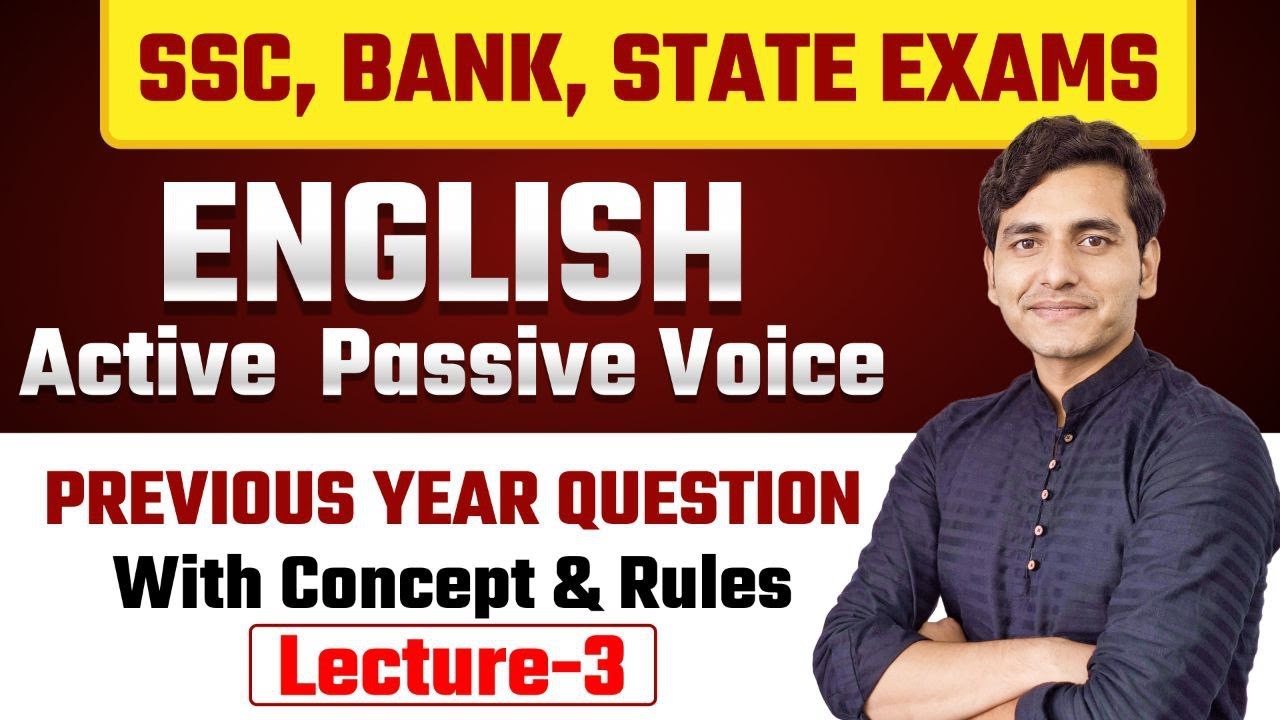 SSC, BANK & STATE EXAM PREVIOUS Question | Active and passive Lec -3 ...