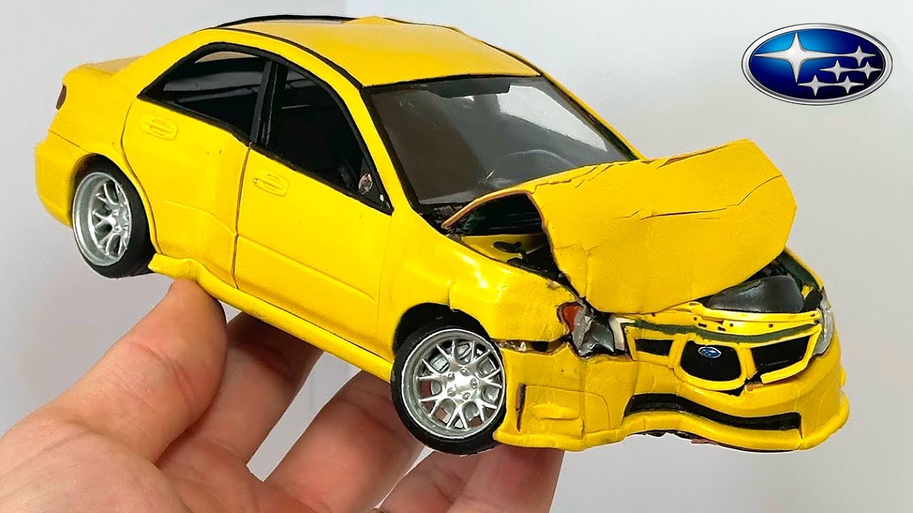 Crash Test Subaru Impreza WRX STI crashed a scale car - YouTube