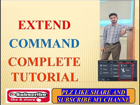 EXTEND COMMAND (MODIFY TOOL BAR) - YouTube