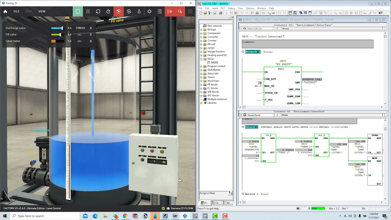 Filling Tank PID Controller - YouTube