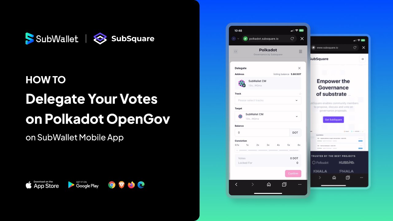 How to delegate your votes on Polkadot OpenGov with SubSquare using ...
