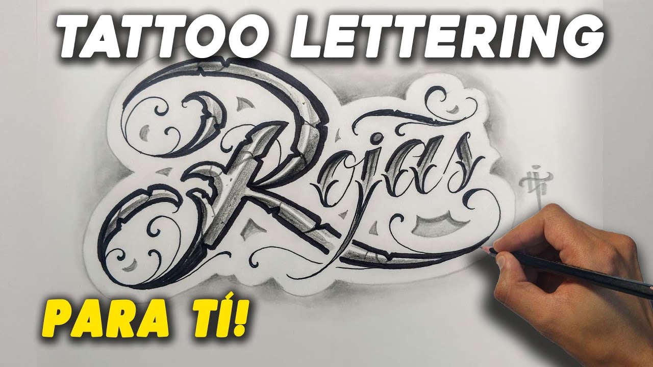 🧨 Dibujando lettering ROJAS Tattoo LETTERING Fancy Chicano lettering ...
