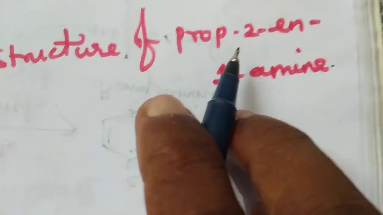 Write the structure of Prop-2-en-1-amine. -Organic Chemistry - YouTube