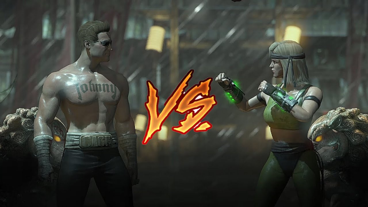 MORTAL KOMBAT X - JOHNNY CAGE VS KLASSIC SONYA BLADE (HARD) - YouTube