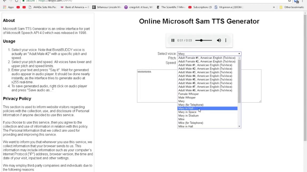 stuff with ms tts generator - YouTube