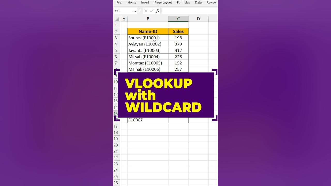 Excel Mostly Asked Question 🌟Use Amazing Trick ️Vlookup with wildcard #excelshorts #exceltricks ...
