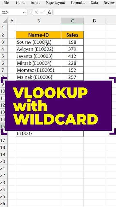Excel Mostly Asked Question 🌟use Amazing Trick ️vlookup With Wildcard Excelshorts Exceltricks