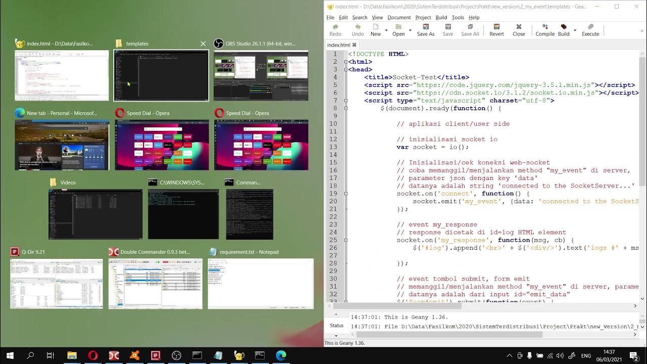 Web Socket real-time full-duplex communication - python flask socket io #2 bidirectional call ...