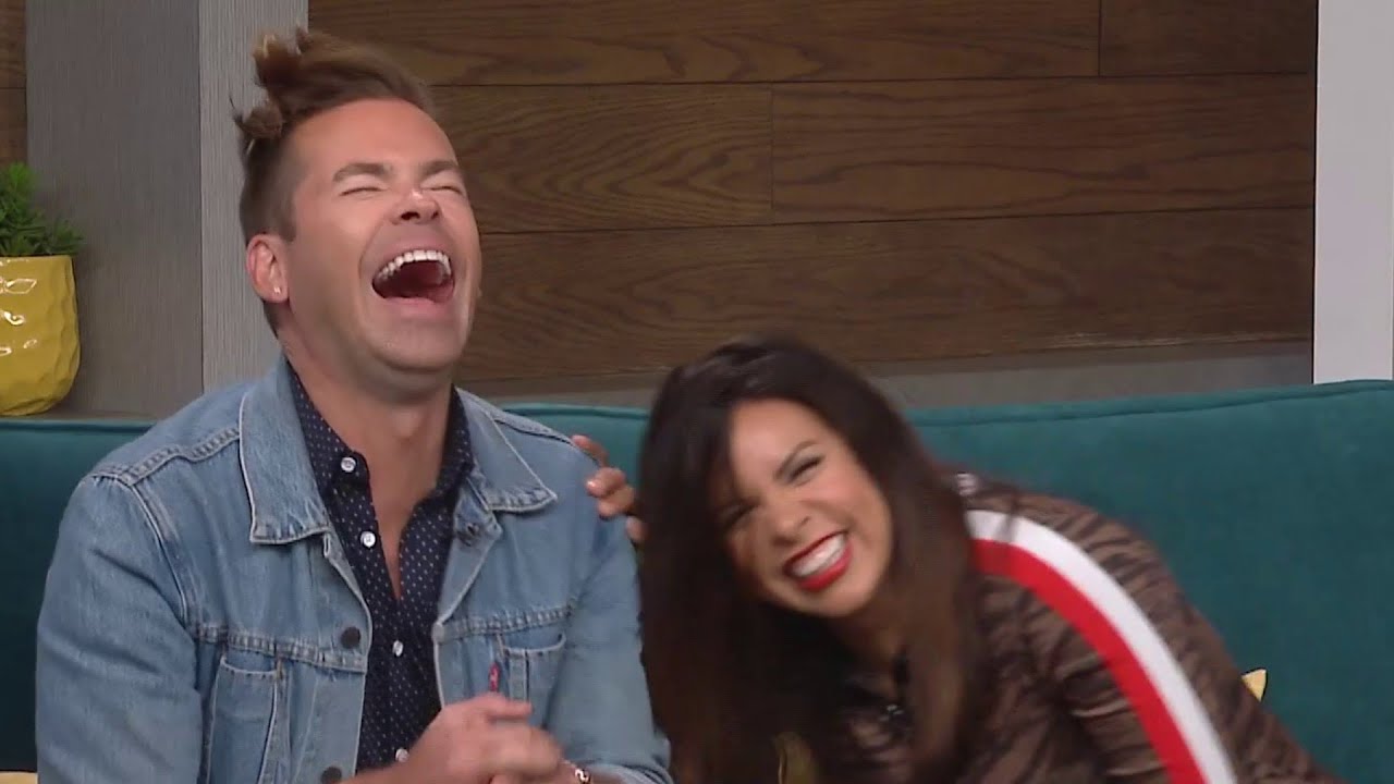 TV Hosts intentionally mess up their hair during commercial break - YouTube