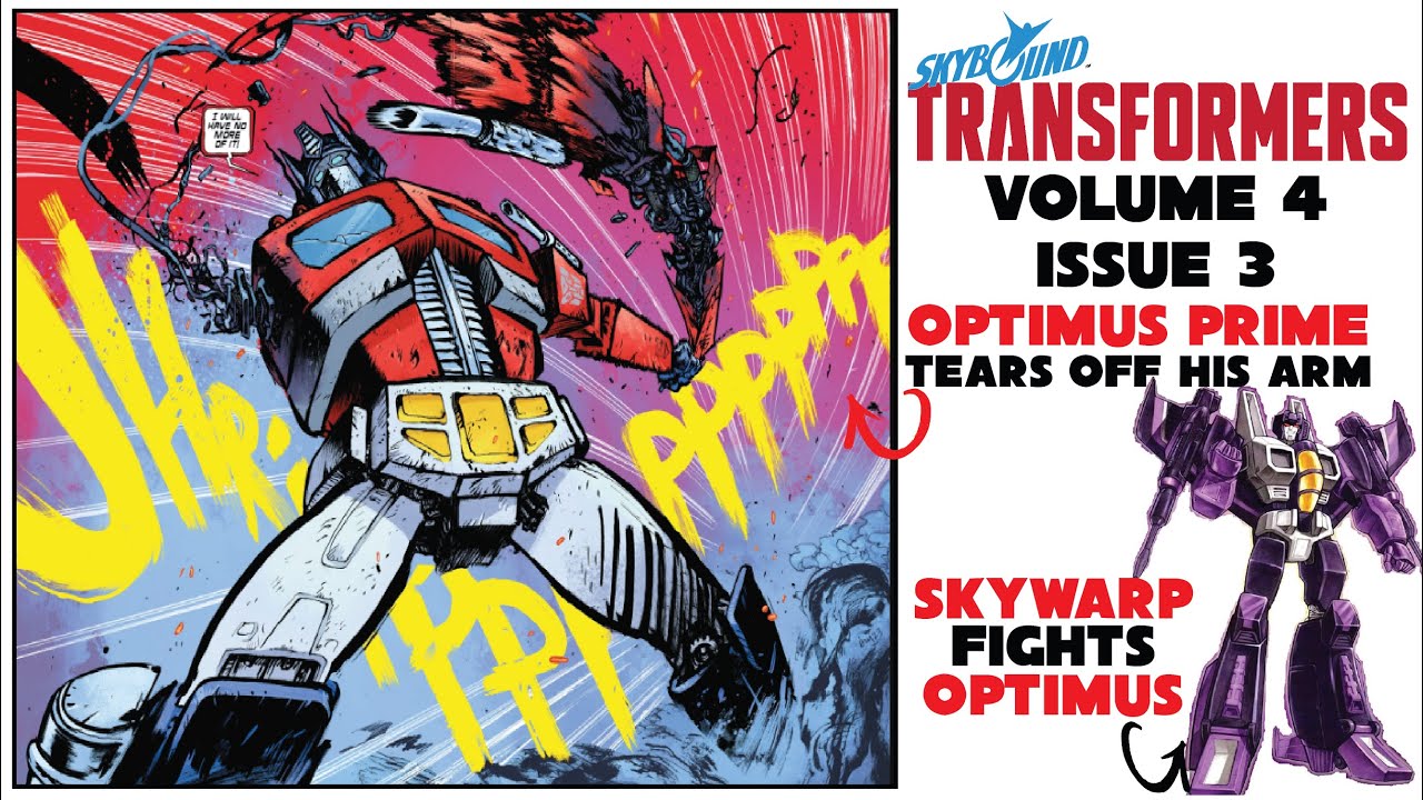 Optimus Prime Battles Skywarp Transformers Volume 4 Issue 3 Skybound ...