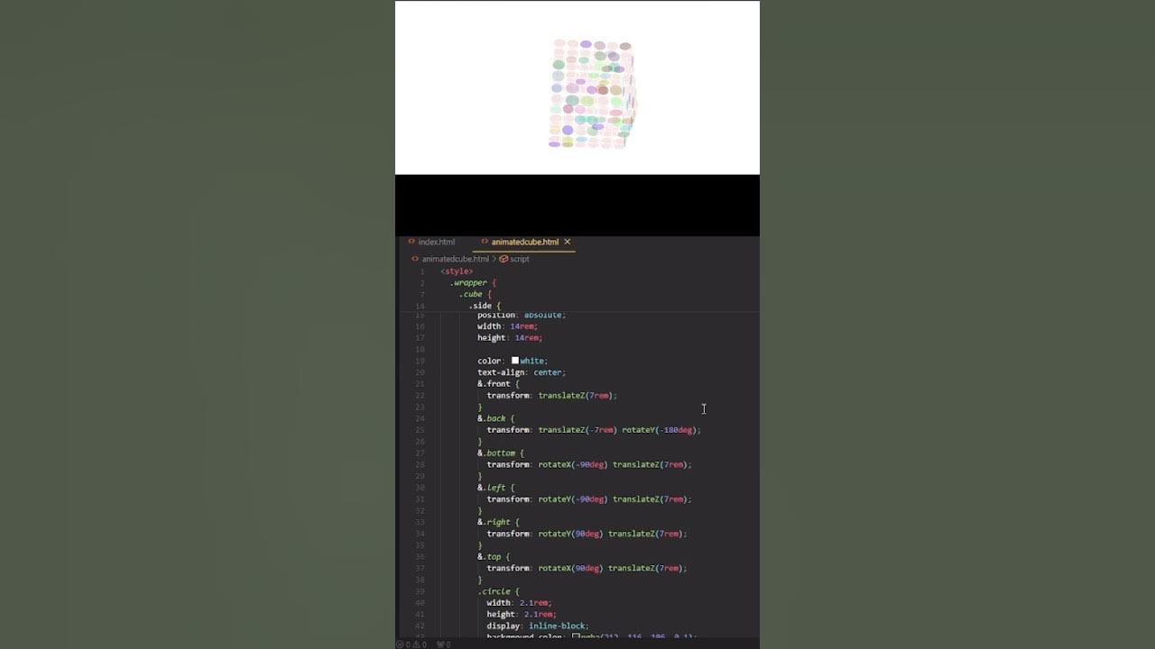 Disco Cube | HTML CSS | Coding Shorts 🖇️ #coding #shorts #computerscienceconcepts #html #css ...
