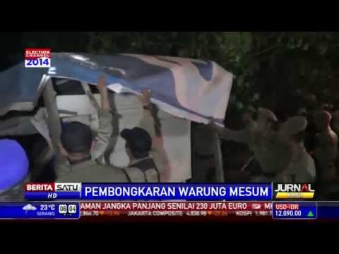 Belasan Warung Mesum Sepanjang Pantai Padang Dibongkar Paksa