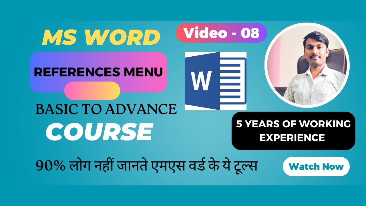 MS Word 2021 Reference Menu | एमएस वर्ड Reference Menu फुल Tutorial ...