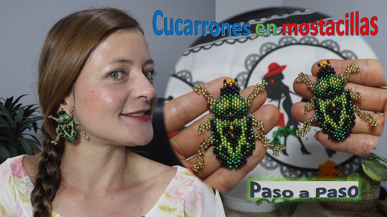 Como tejer cucarrones en mostacilla paso a paso(chaquira checa) Aniara ...