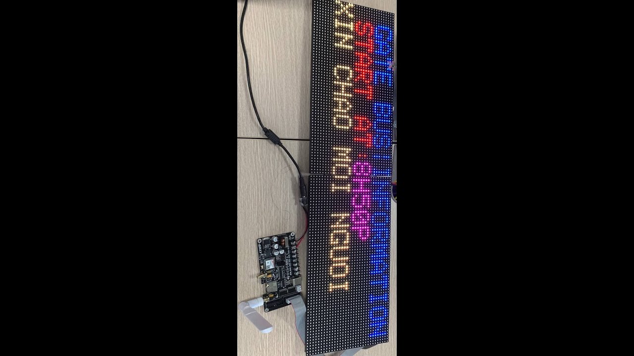 ESP32 + LEDMATRIX 32x64 Out Door [WEB Config Page] - YouTube