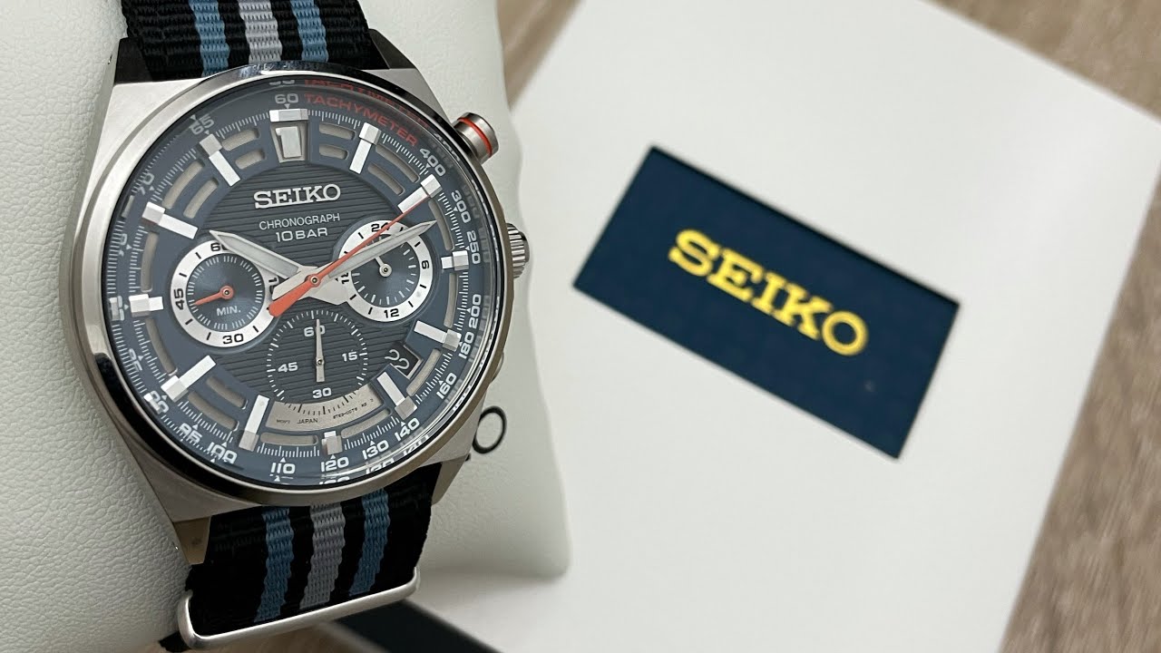 Seiko Chronograph Blue Dial Men’s Watch SSB409P1 (Unboxing ...
