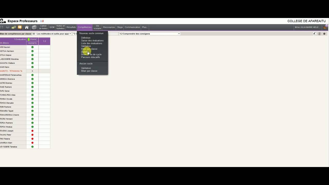 Pronote, évaluer par competences - YouTube