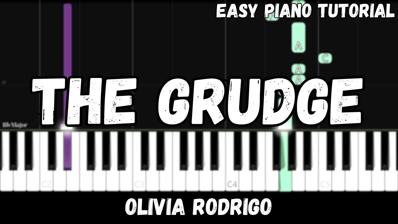 Olivia Rodrigo - The Grudge (Easy Piano Tutorial) - YouTube
