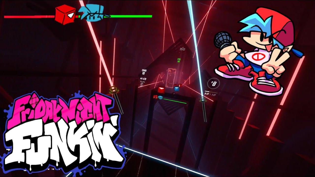 Friday Night Funkin' (FNF) in Beat Saber with custom health bar! - YouTube