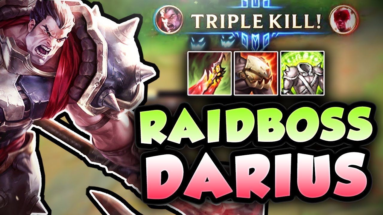 1v3?? NO PROBLEM! RAID BOSS DARIUS BROKEN SUSTAIN GOD! DARIUS TOP SEASON 7 - League of Legends ...