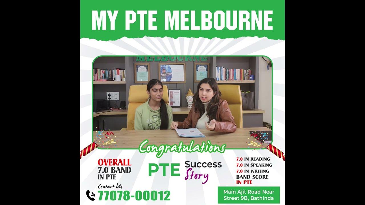 Congratulations 🥳 Jagjovandeep Kaur for scoring 7.0 Band in Readingat MY PTE MELBOURNE, Bathinda ...