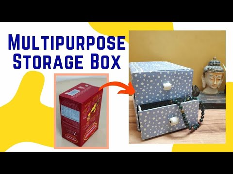 Multipurpose Storage Box made using cardboard box | DIY Organiser - YouTube