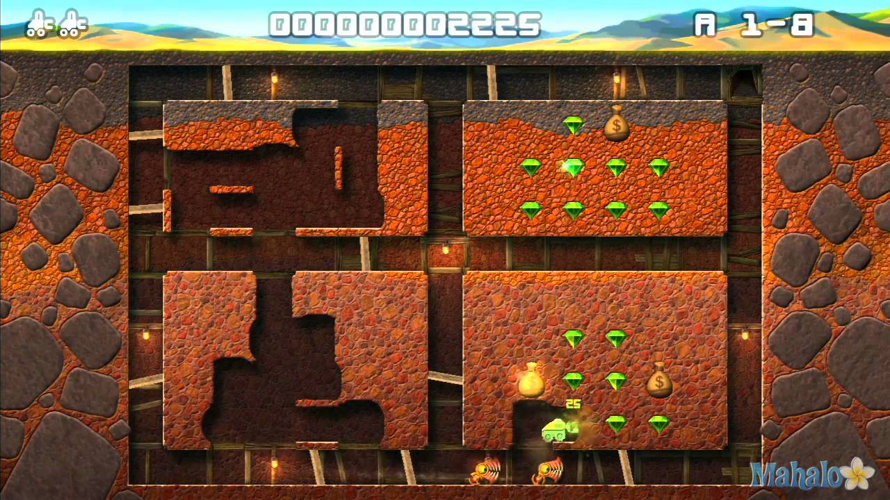 Digger HD Walkthrough - Arcade - Level 1-8 - YouTube