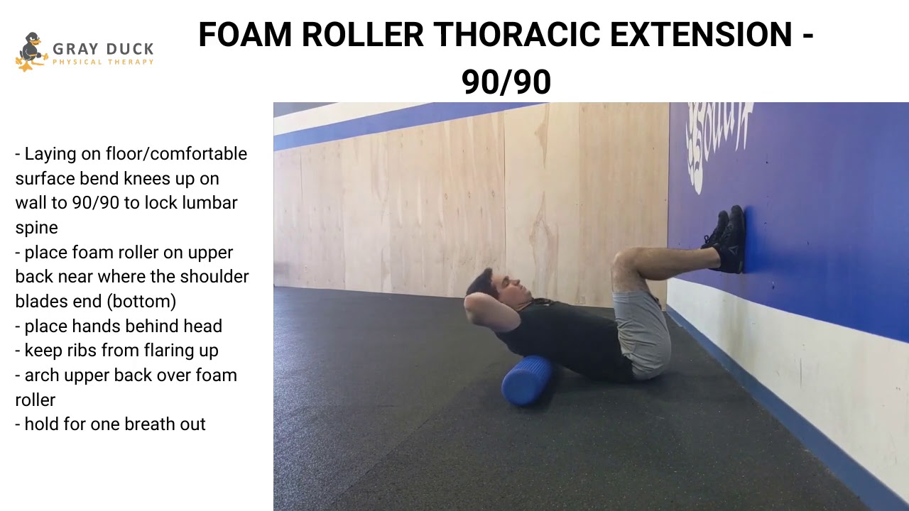 Thoracic Extension Foam Roller 90/90 - YouTube