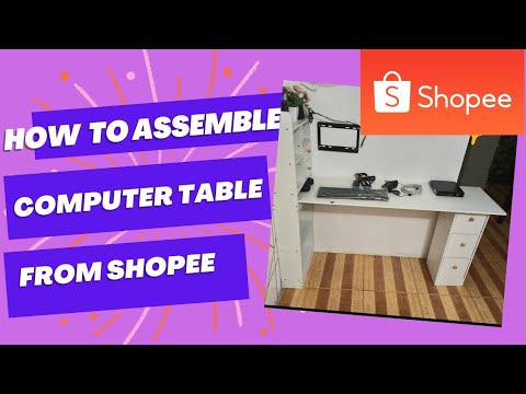 How we assemble computer table from shopee #shopeefinds - YouTube