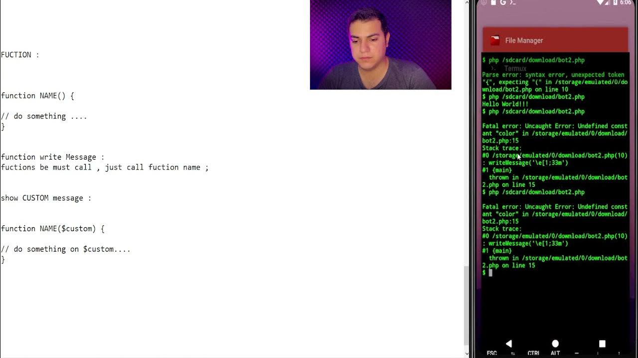 termux script create by php basic - YouTube