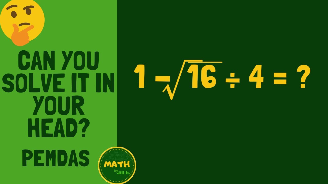 How to Solve this Math Problem in your Head? Challenge! - YouTube