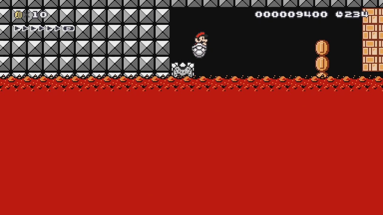 Mario Maker 2 Level - LAVA TIDE RIDE - YouTube