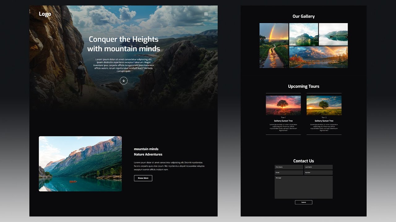 Build a complete responsive website using Html & Css & Javacript - YouTube