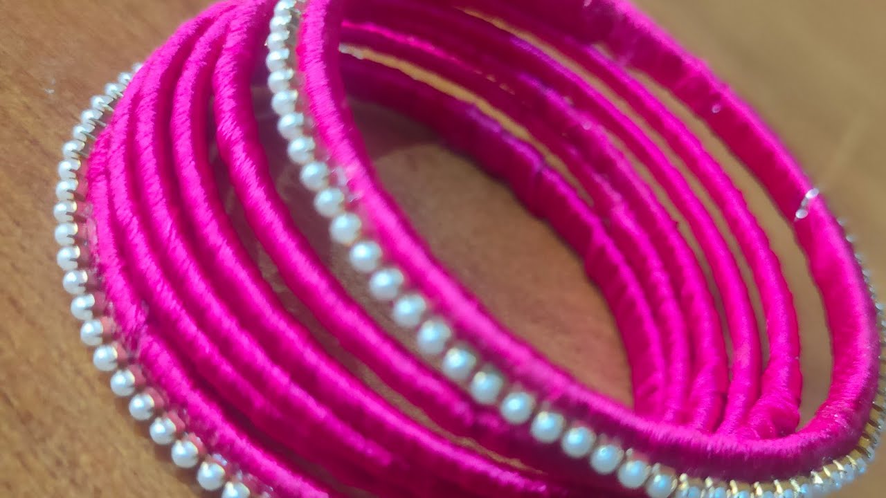 DIY / Silk thread bangles tutorial /how to make silk thread bangles at ...