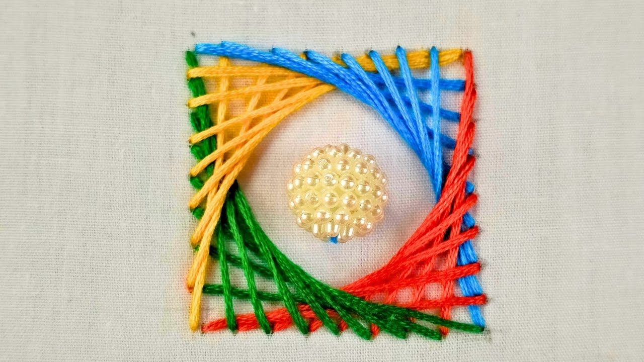 how to embroider a square/all over designs - YouTube