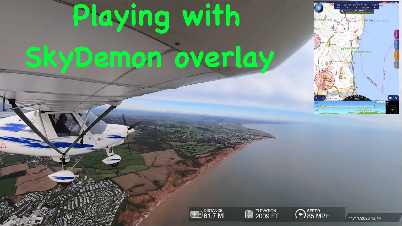 11th November with skydemon overlay. Ikarus C42 - YouTube