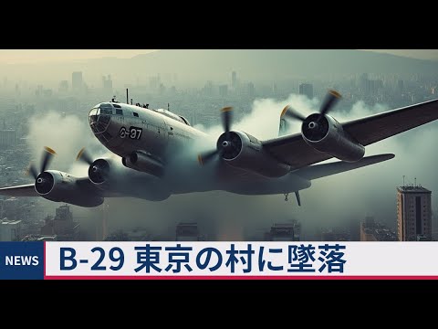 B-29爆撃機の墜落事故 東京都北多摩郡砂川村に落ちたB29の場合・・・ 戦後日本の米軍機事情など - YouTube
