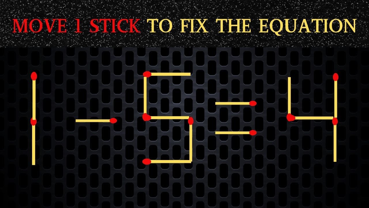 Fun, brain exercises. Matchstick quiz#62#Matchsticks #Puzzle # ...