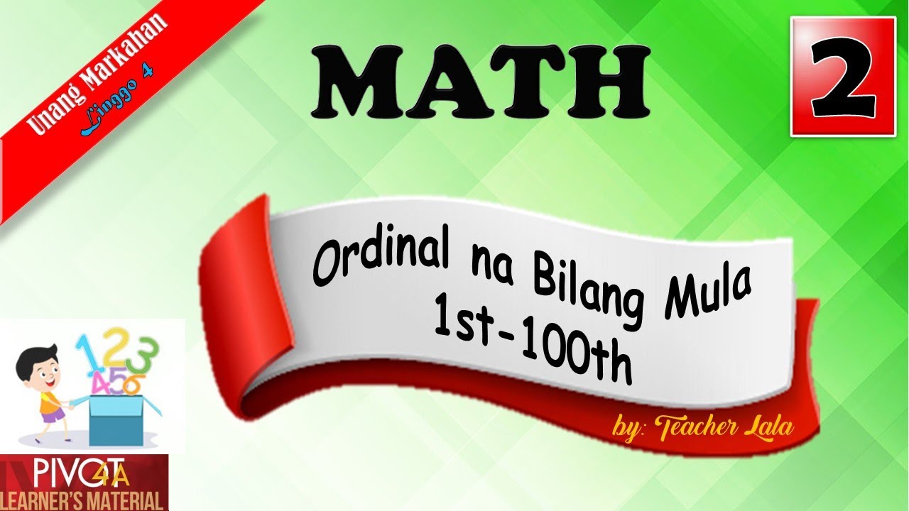 Ordinal na Bilang mula 1st - 100th - YouTube