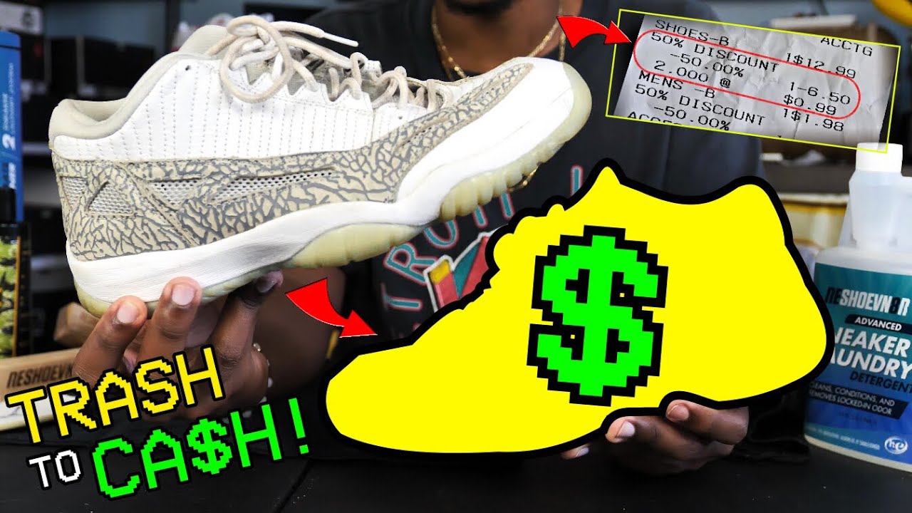 HOW TO TURN TRASH SNEAKERS TO CASH! AIR JORDAN 11 RESTORATION! (FOUND ...
